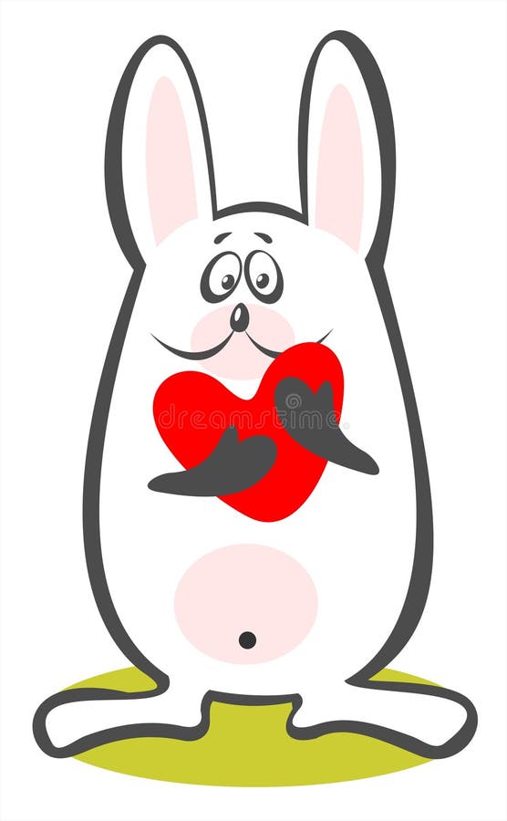 Rabbit with heart stock vector. Illustration of celebrations - 40271540