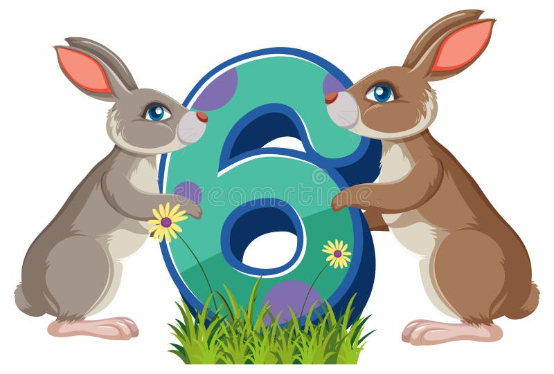 Number Character Rabbits Stock Illustrations – 57 Number Character ...