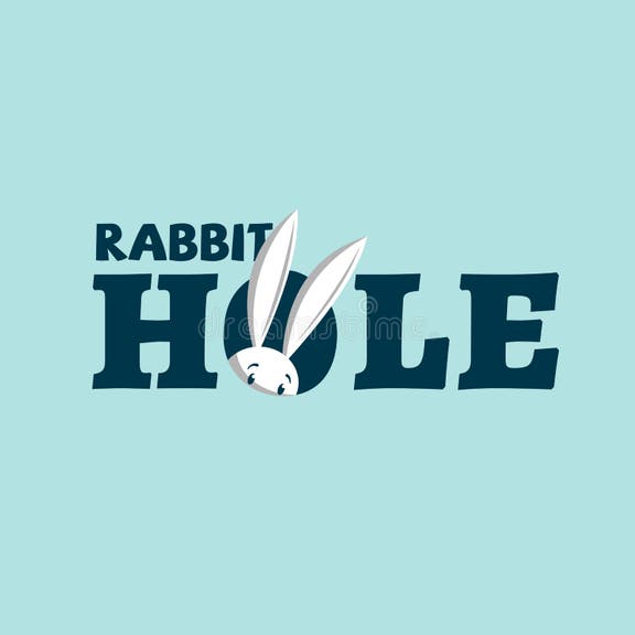 Rabbit hole logo stock vector. Illustration of creative - 89237214