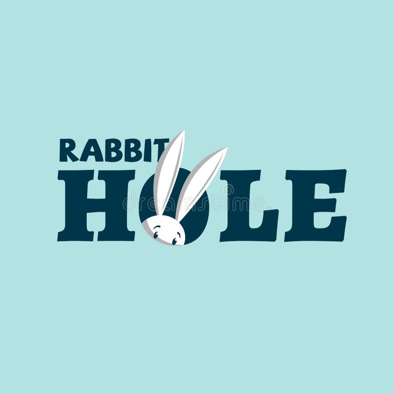 Rabbit hole logo stock vector. Illustration of creative - 89237214