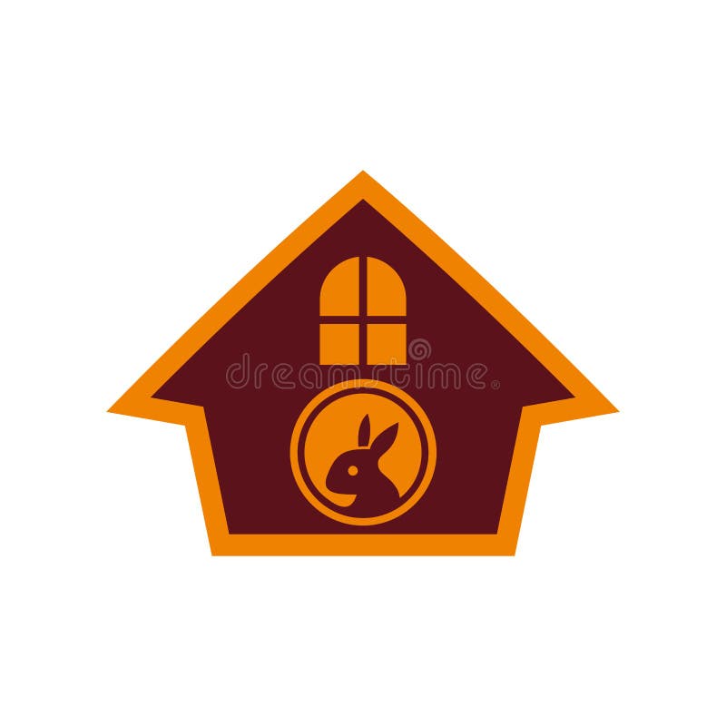 Rabbit House Home Flat Icon Logo Stock Vector - Illustration of ...