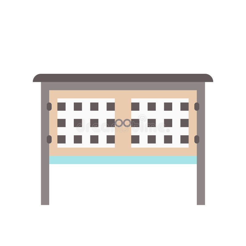 Rabbit Hutch in Flat Design, Vector. Stock Vector - Illustration of ...