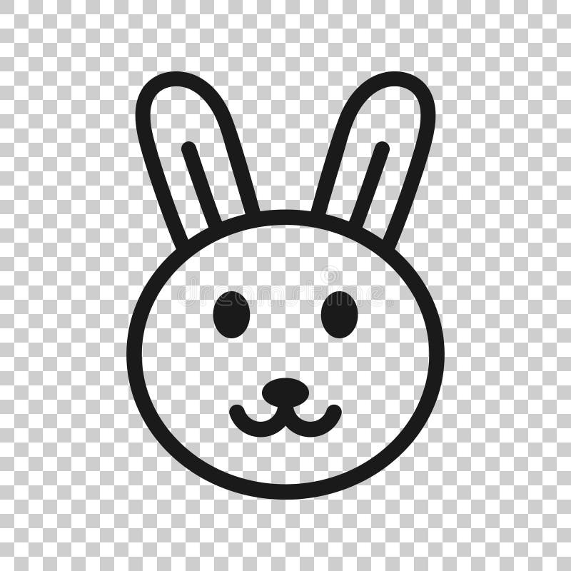 Rabbit Icon in Comic Style. Bunny Cartoon Vector Illustration on White ...