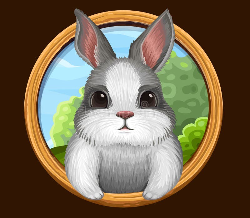 Label frame rabbit stock vector. Illustration of cartoon - 20874439