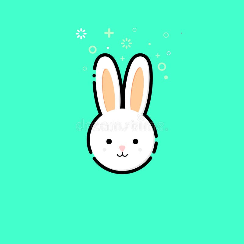Rabbit Icon, Graphic Design Template, Easter Bunny Sign, App Icon ...
