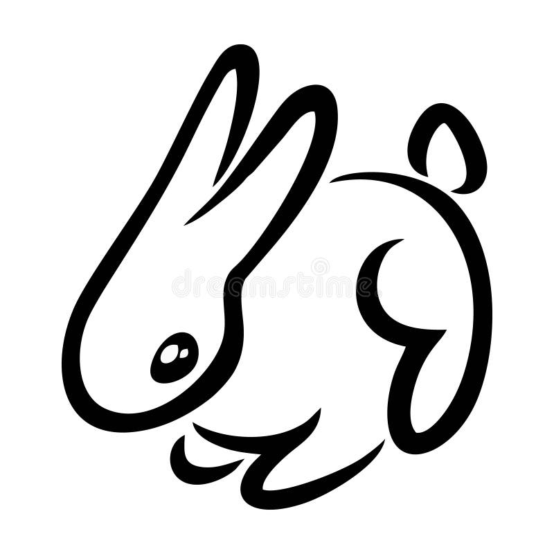 Rabbit Icon Isolated on White Background from Miscellaneous Collection ...
