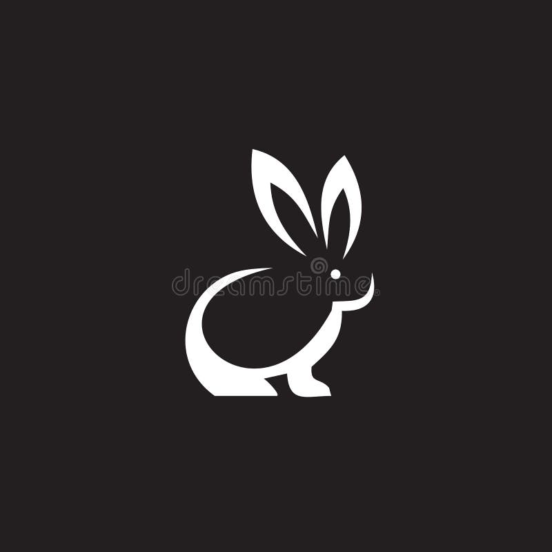 Rabbit Icon Logo Design Vector Illustration Template Stock Vector ...