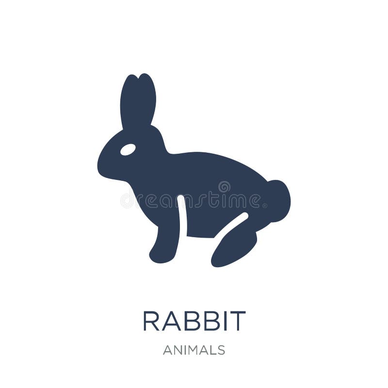 Rabbit Icon. Trendy Flat Vector Rabbit Icon on White Background Stock ...