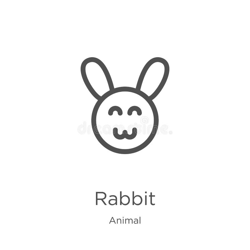 Rabbit Icon Vector from Spring Season Collection. Thin Line Rabbit ...