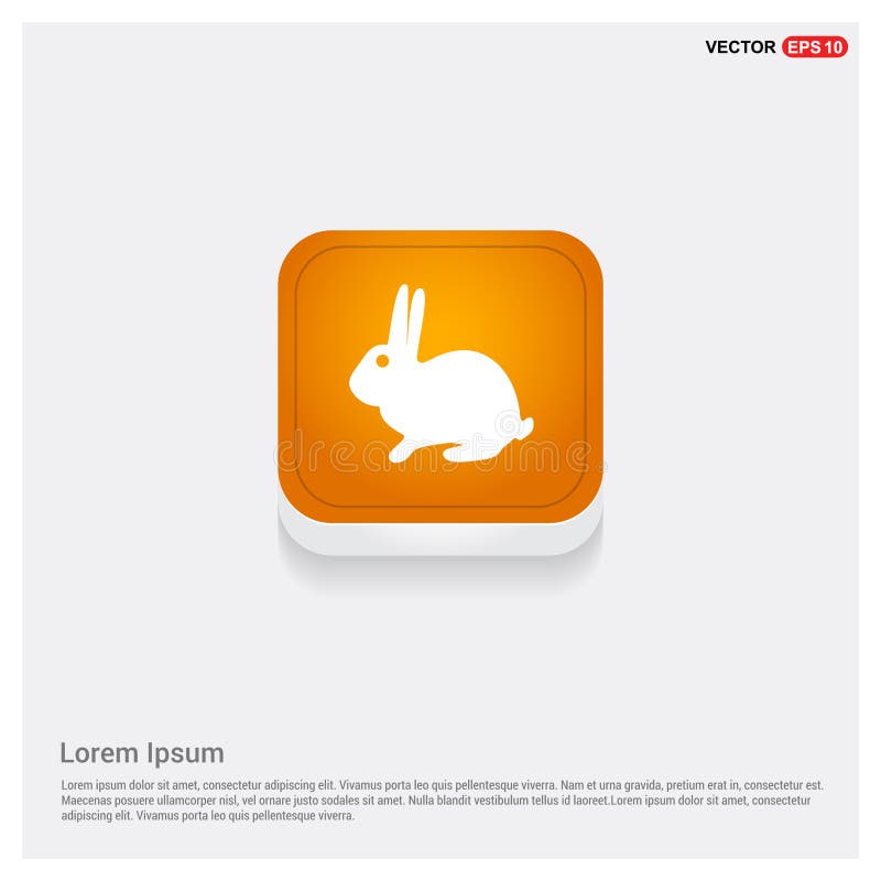 Rabbit Icon stock vector. Illustration of drawing, bunny - 132439364