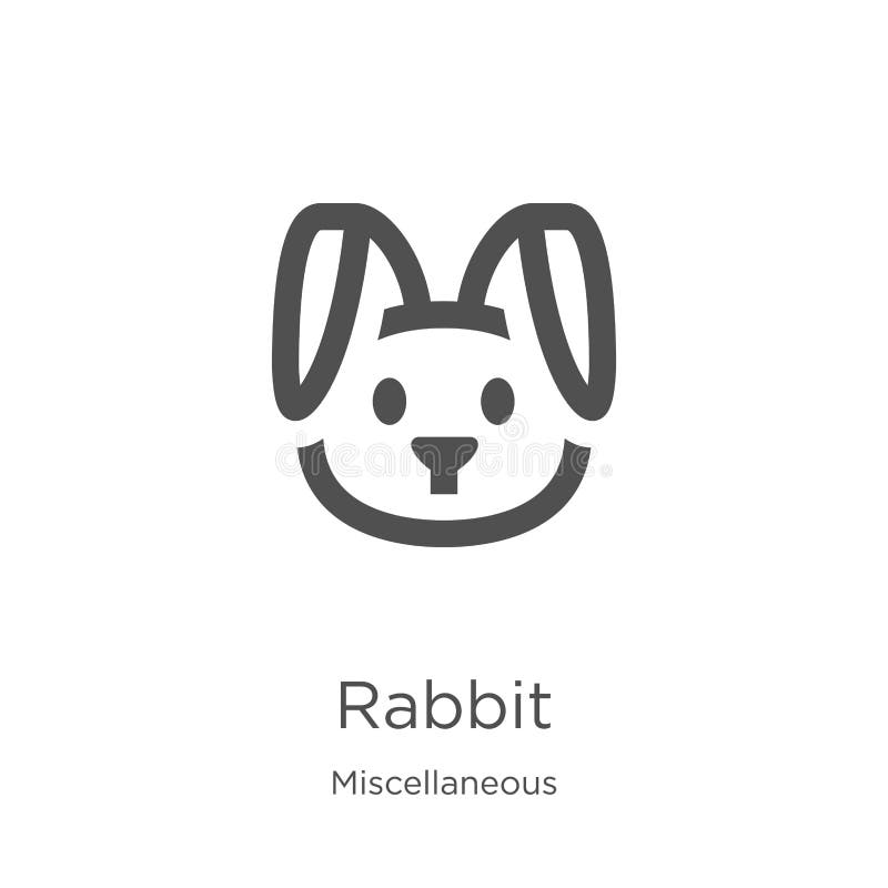 Rabbit Icon Vector from Spring Season Collection. Thin Line Rabbit ...