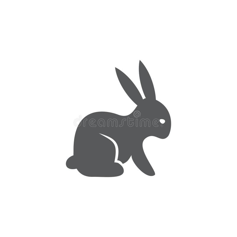 Rabbit Icon in Comic Style. Bunny Cartoon Vector Illustration on White ...