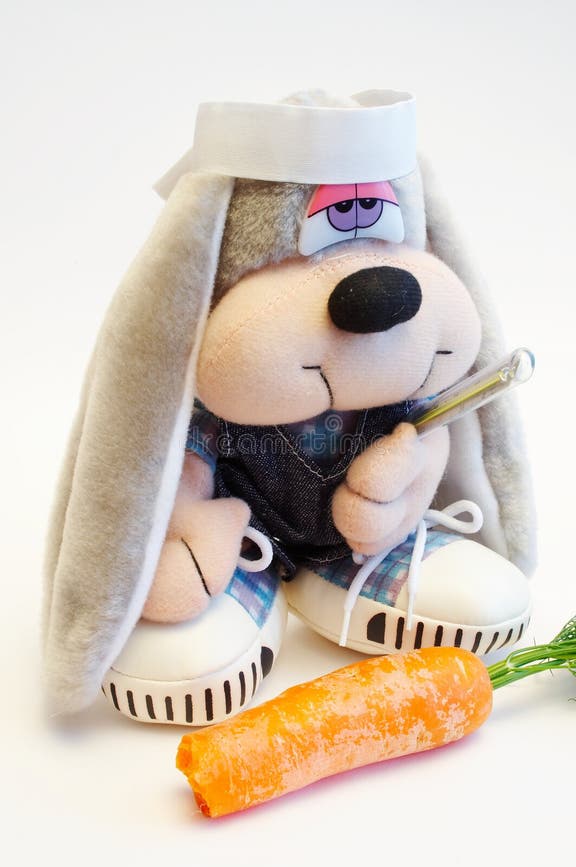 Rabbit is ill stock photo. Image of pediatric, pediatrician - 5188152