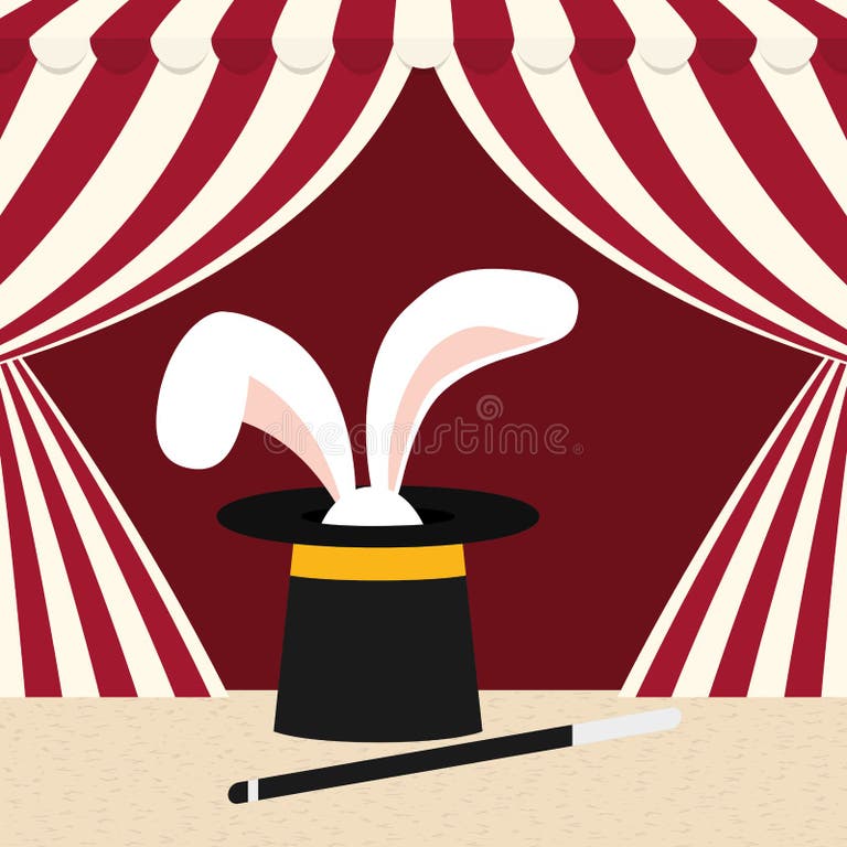 Rabbit Inside Hat Icon. Circus and Carnival Design. Vector Graph Stock ...