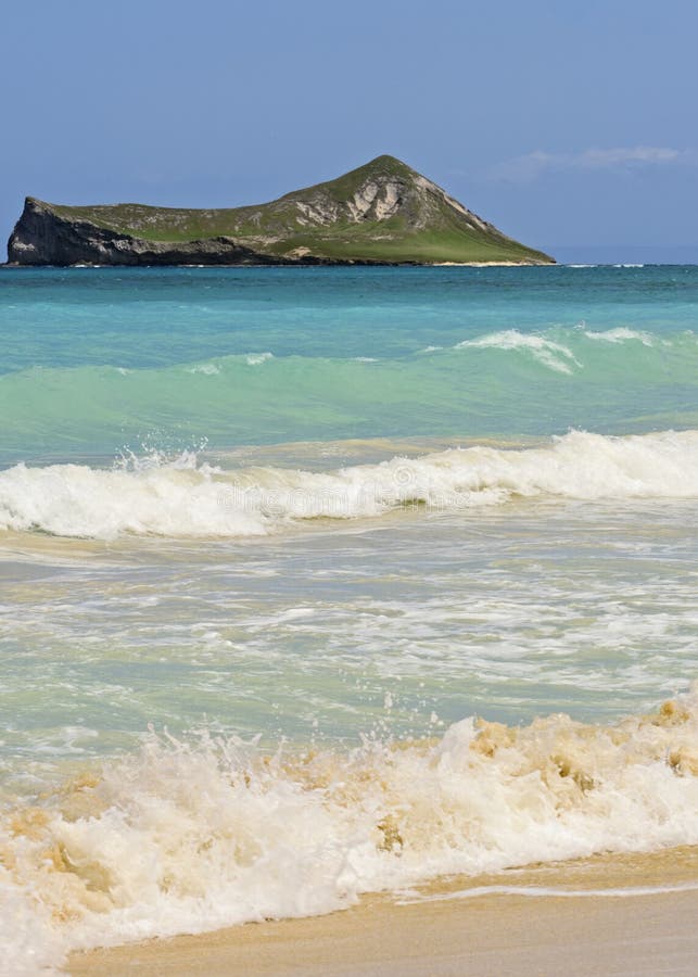 Rabbit Island from Waimanalo Beach Stock Photo - Image of island ...