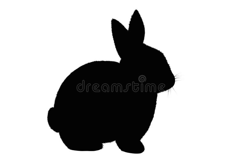 A Rabbit Isolated on a White Background Stock Illustration ...