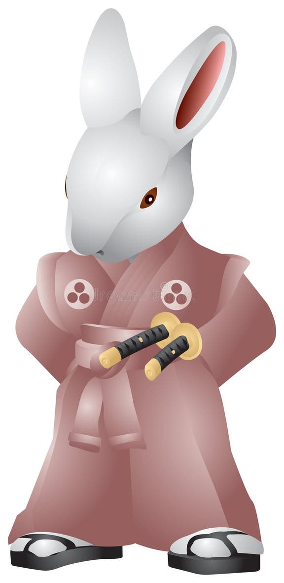 Rabbit Japan Samurai Clothing Stock Illustrations – 1 Rabbit Japan ...