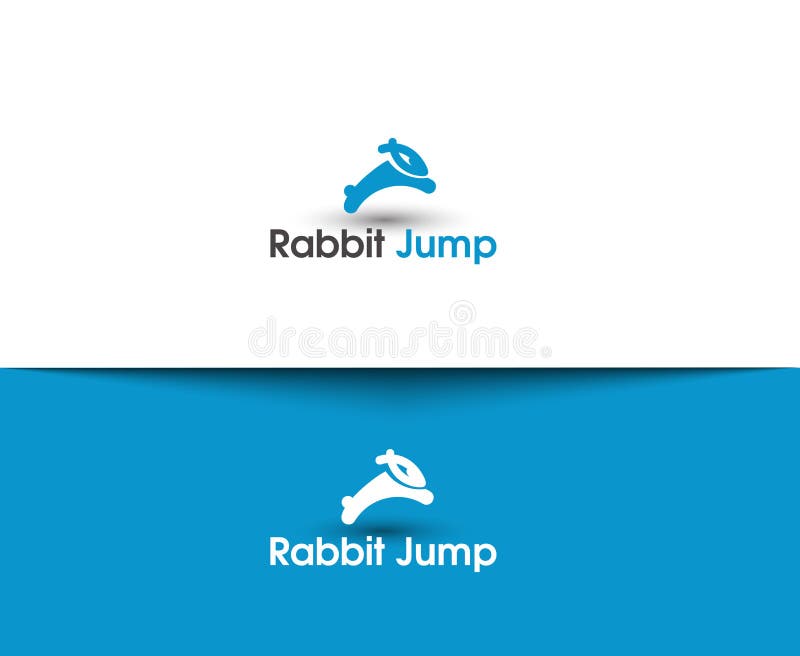 Rabbit Jump Logo stock vector. Illustration of decoration - 56104175