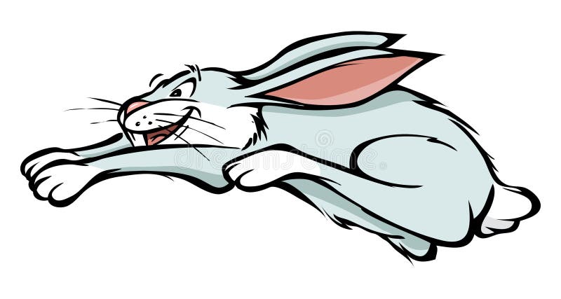 Rabbit jumping stock vector. Illustration of whiskers - 6649137