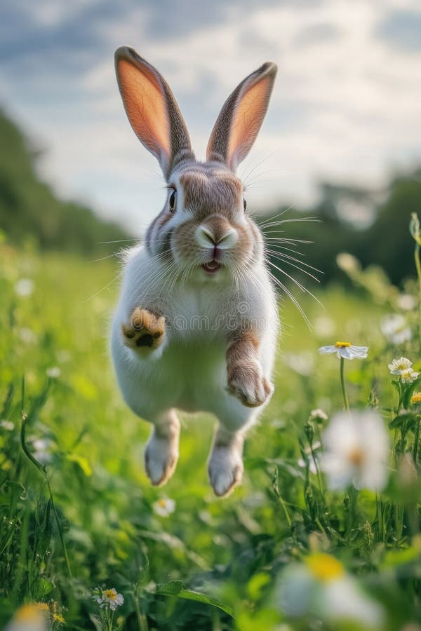 Rabbit Jumping High Field Stock Photos - Free & Royalty-Free Stock ...