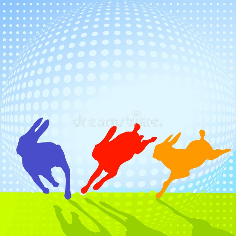 The rabbit jumps stock vector. Illustration of spring - 13130475