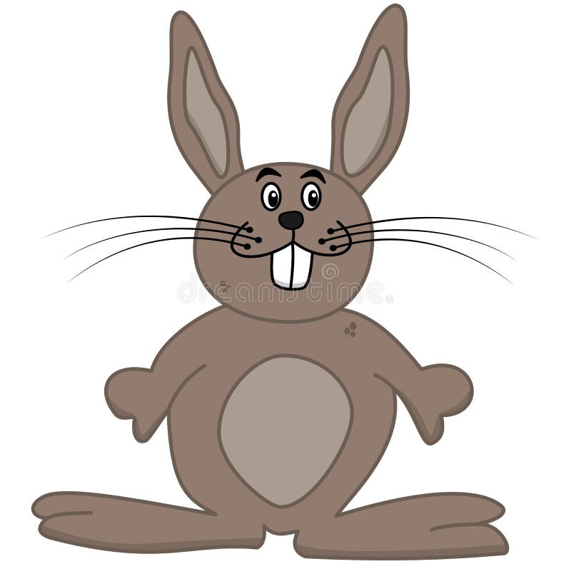 Rabbit with large teeth stock illustration. Illustration of single ...