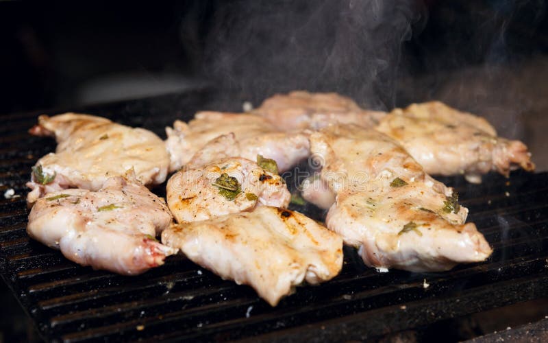 Rabbit legs on grill stock image. Image of yellow, coal - 20352699