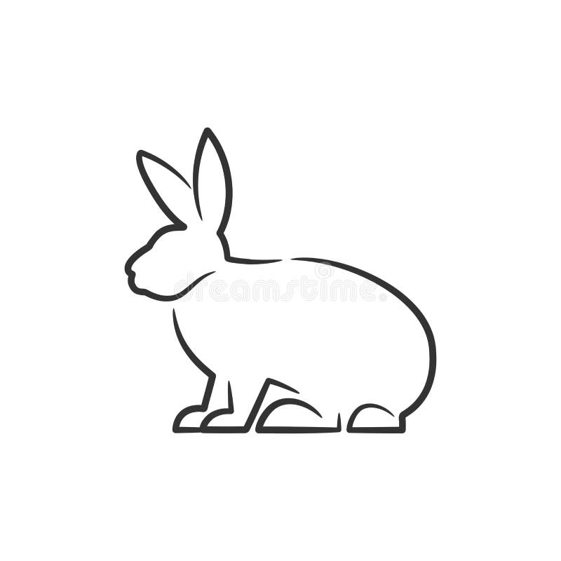 Rabbit Line Art Stock Illustrations – 22,315 Rabbit Line Art Stock ...