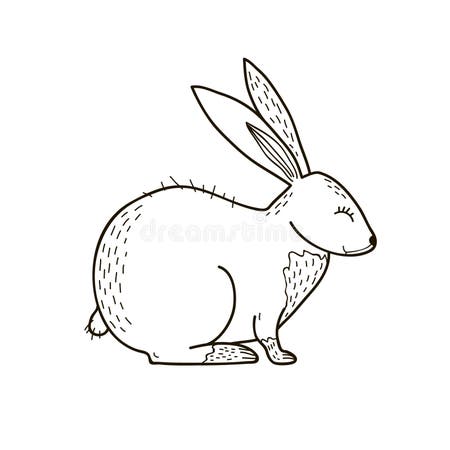 Rabbit Line Drawing Stock Illustrations – 27,958 Rabbit Line Drawing ...