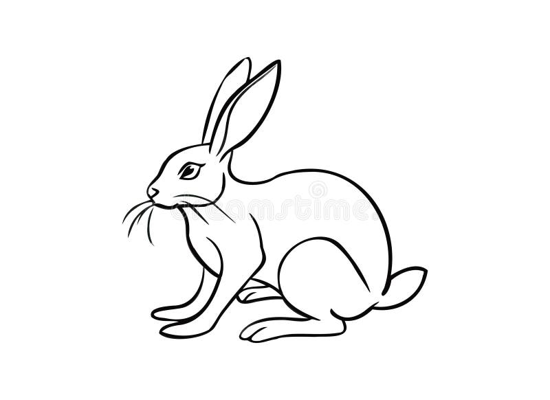 Rabbit Line Drawing Stock Illustrations – 26,035 Rabbit Line Drawing ...