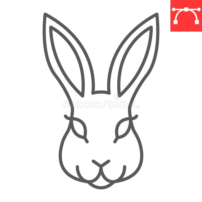 Rabbit line icon stock vector. Illustration of icon - 306396971