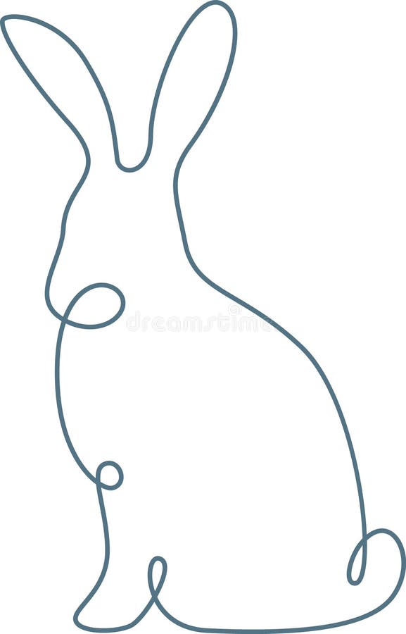 Rabbit Lined Animal stock vector. Illustration of cute - 289569083
