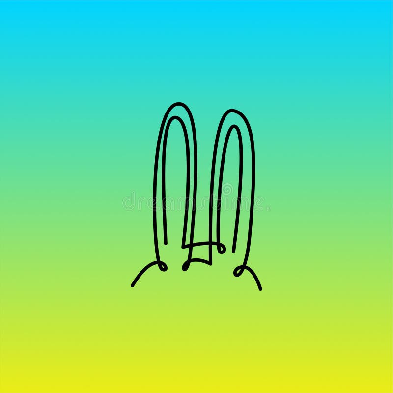 Rabbit Logo Design Concept. Lined Rabbit Logo Template Stock Vector ...