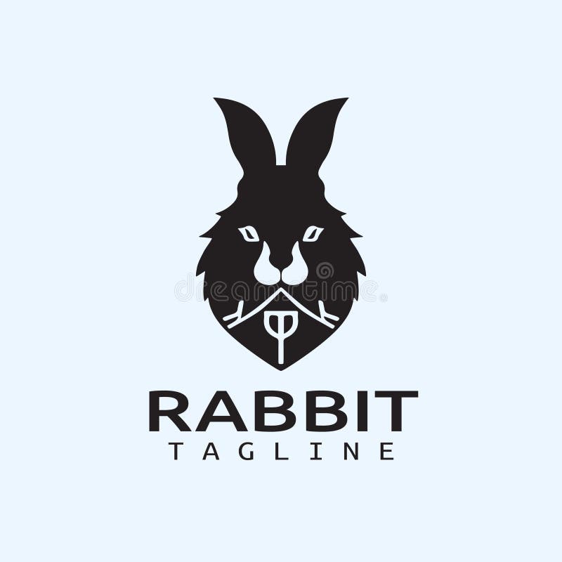 Rabbit Logo Design Icon Symbol Vector Illustration. Stock Vector ...