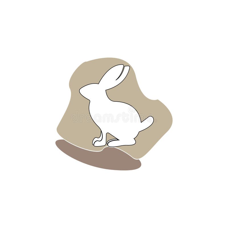 Rabbit Logo Design Illustration Template Vector Icon Stock Illustration ...