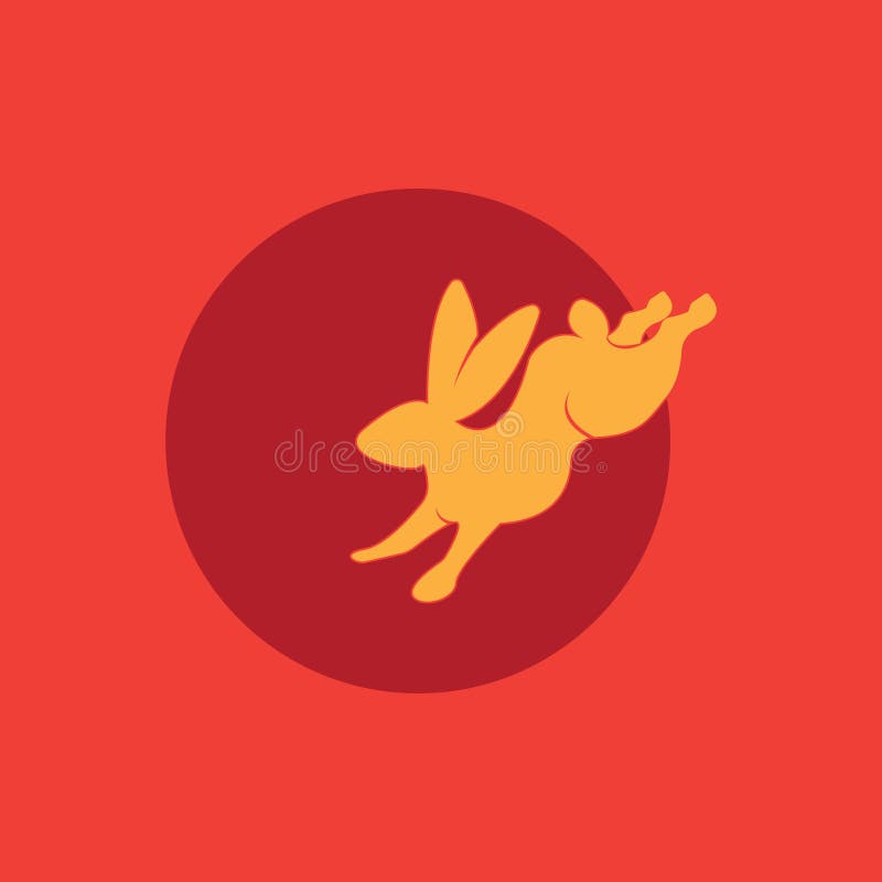 Rabbit Logo Design Illustration Template Vector Icon Stock Illustration ...