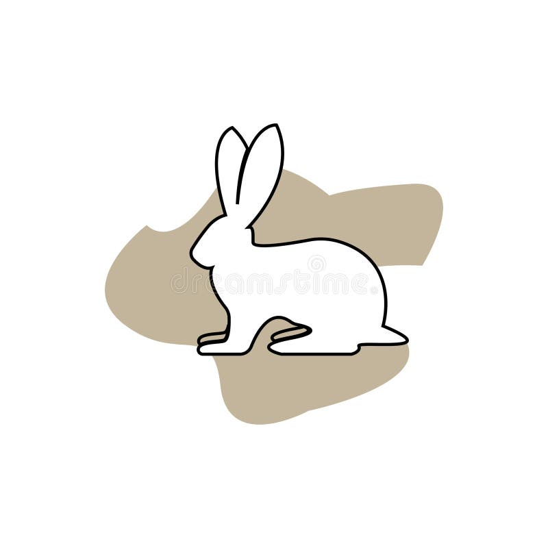 Rabbit Logo Design Illustration Template Vector Icon Stock Illustration ...