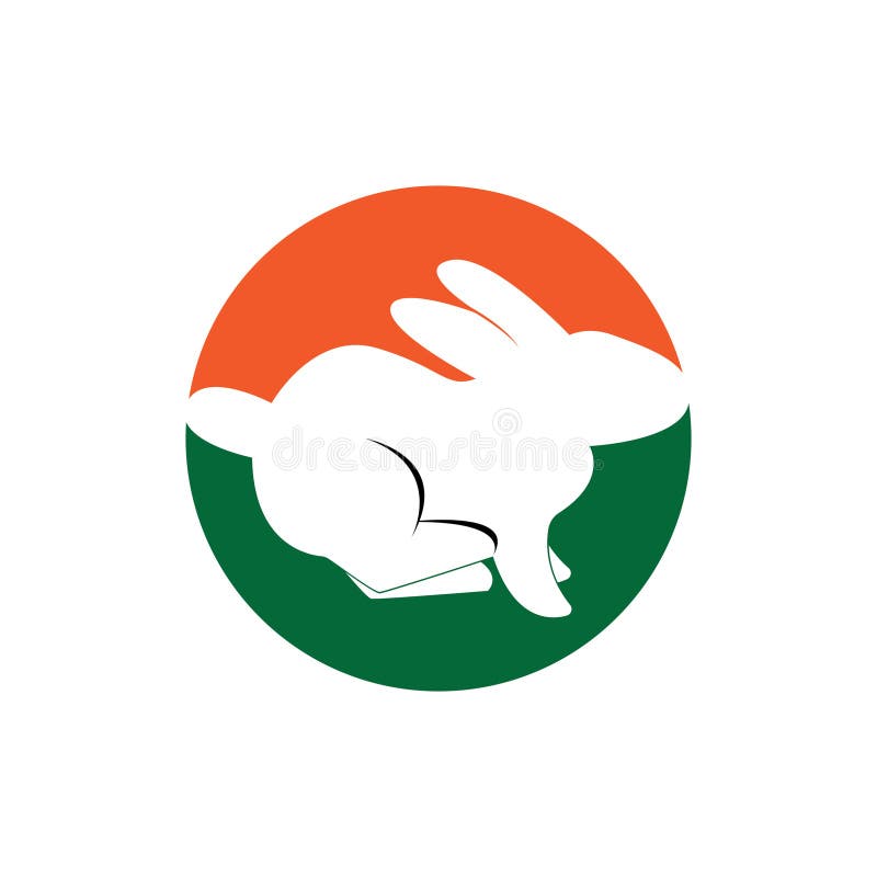 Rabbit Logo Design Illustration Template Vector Icon Stock Illustration ...