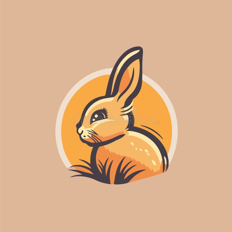 Rabbit Logo Design Template Bunny Character Vector Mascot Stock ...