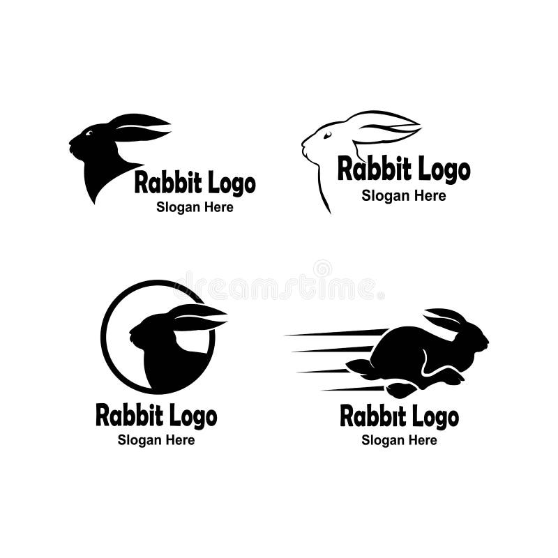 Rabbit Logo Icon Vector Design Stock Vector - Illustration of shape ...