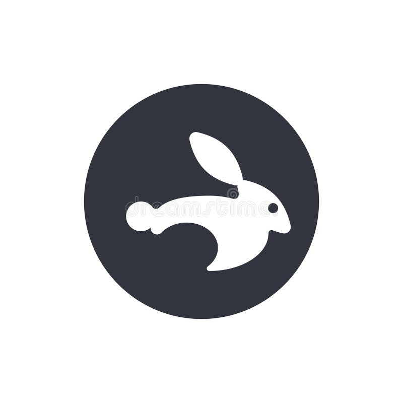 Rabbit Logo Template Icon stock illustration. Illustration of mascot ...