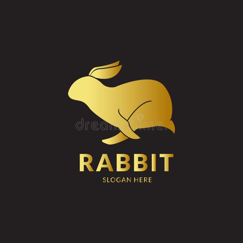 Rabbit Logo Template. Retro Vector Illustration Stock Vector ...