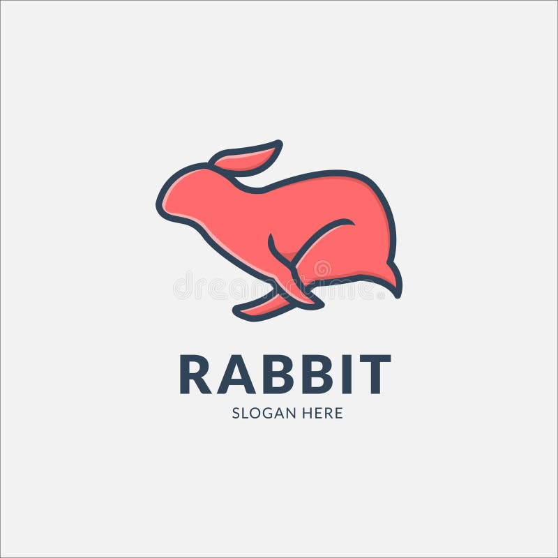 Rabbit Logo Template. Retro Vector Illustration Stock Vector ...