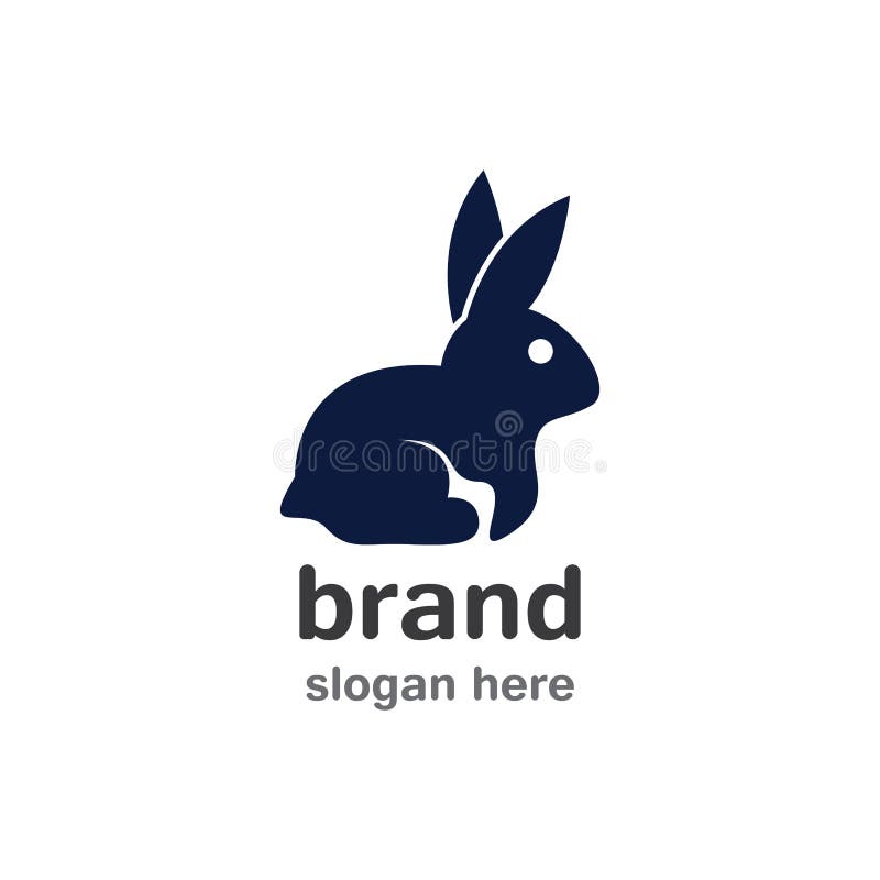 Rabbit Logo Template Vector Icon Illustration Stock Illustration ...