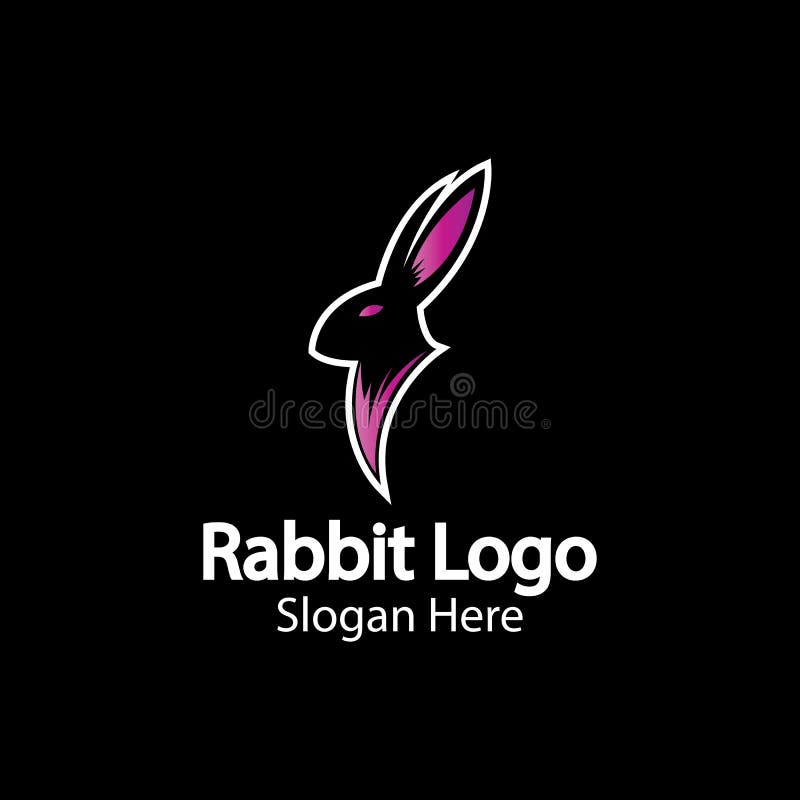 Rabbit Logo Template Vector Icon Illustration Design Stock Vector ...