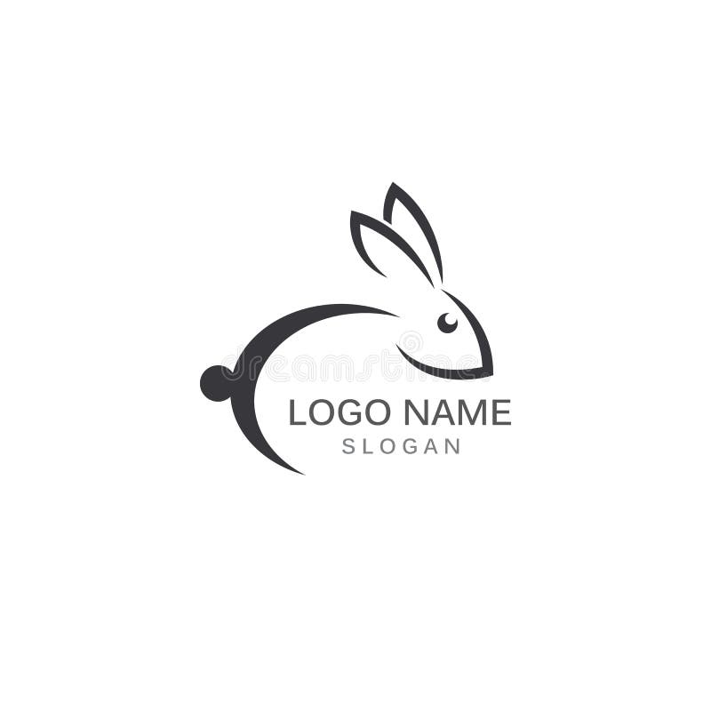 Rabbit Logo Template Vector Icon Illustration Design. Stock Vector ...