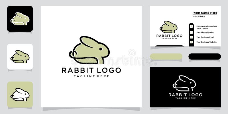 Rabbit Logo Template Vector Icon Symbol Illustration Stock Vector ...