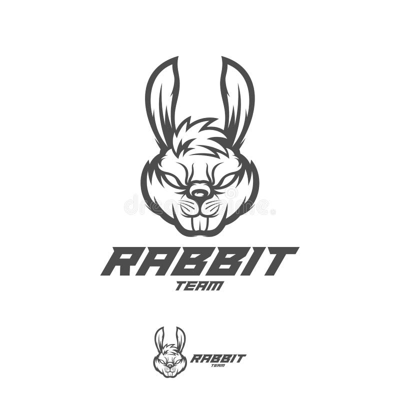 Rabbit Logo Template Vector. Modern Head Rabbit Logo Vector Stock ...
