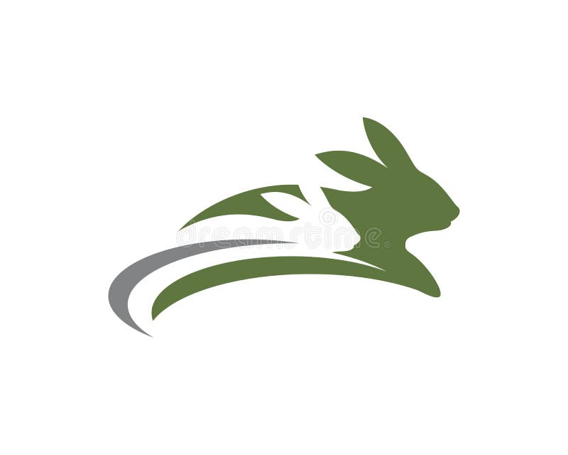 Fast Running Rabbit Logo Vector Stock Vector - Illustration of furry ...