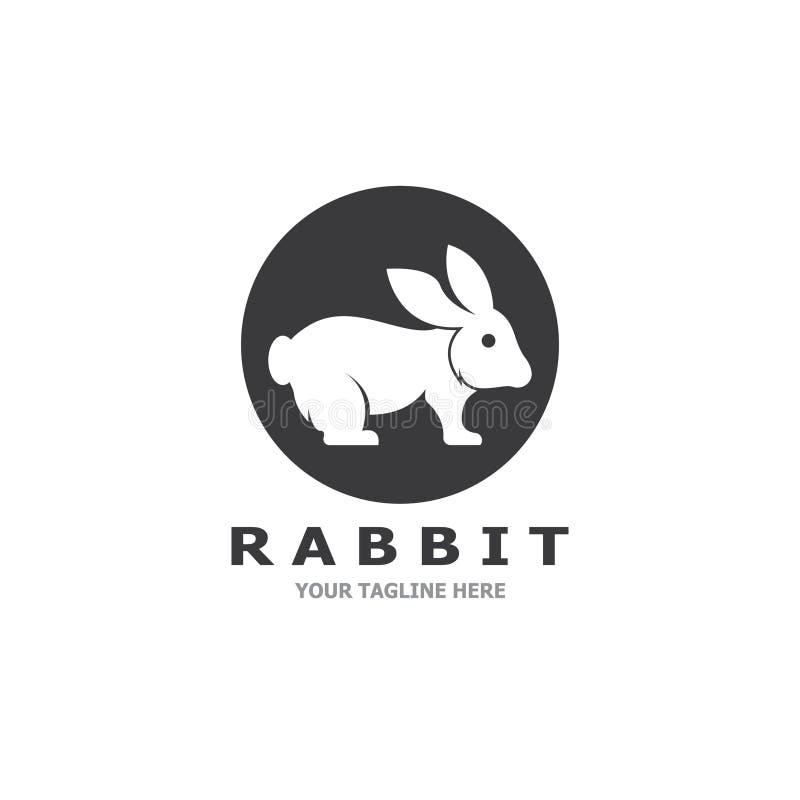 Rabbit Logo Vector Art Template Illustration Stock Illustration ...